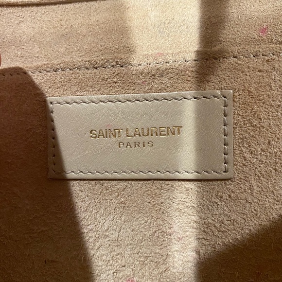 Yves Saint Laurent | Bags | Ysl Beige Leather Y Ligne Clutch Bag | Poshmark